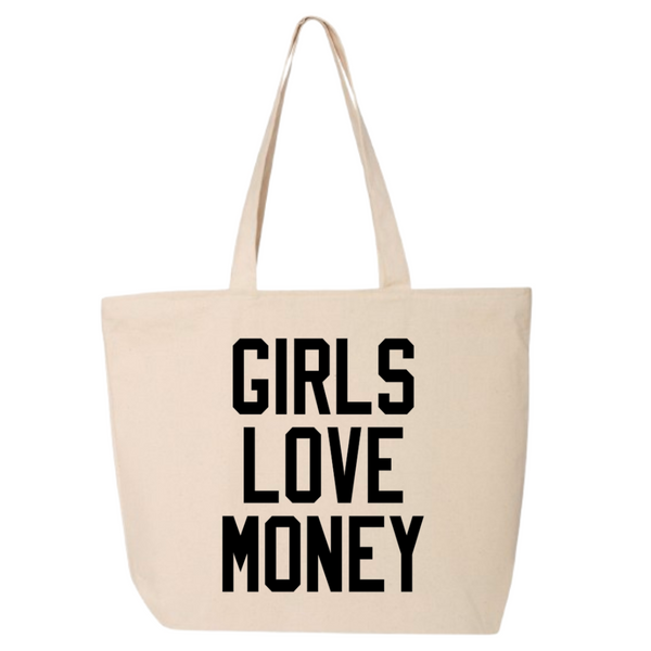 Girls Love Money Jumbo Tote Bag – Chic Shirt Shop
